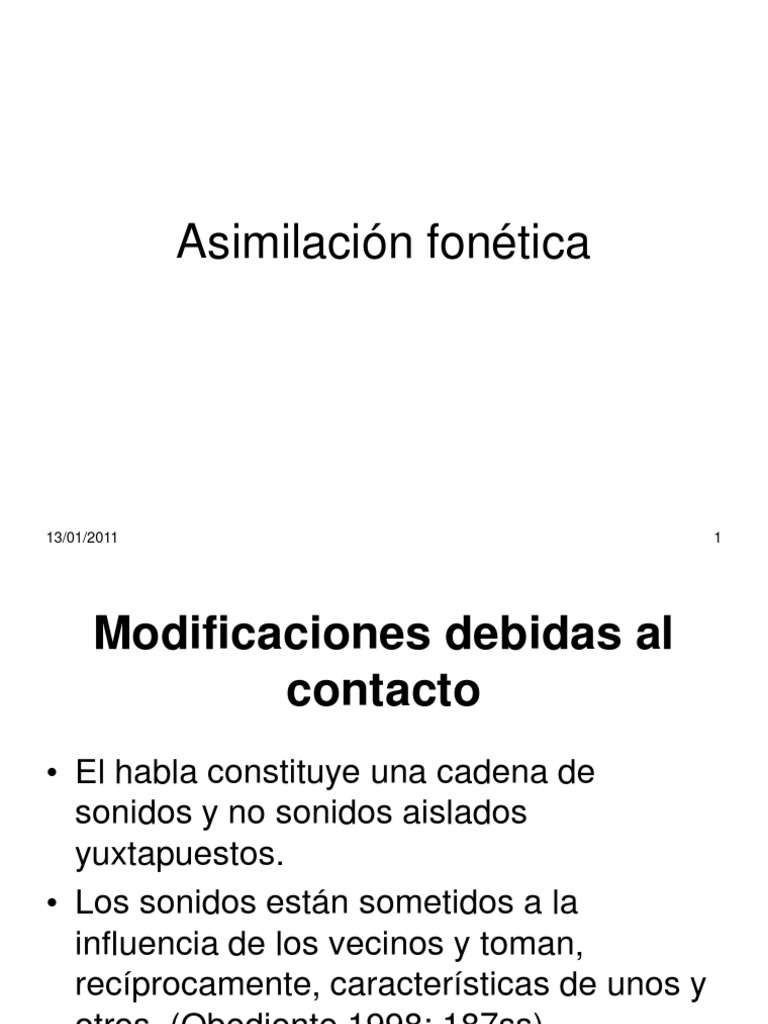Asimilacion | PDF | Vocal | Lengua española
