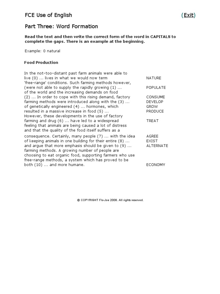 Flo-Joe's FCE Trainer - Practice Tests | PDF