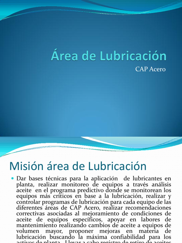 Área de Lubricación | PDF | Lubricante | Software