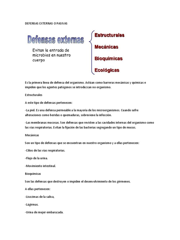 Las defensas externas o primarias del organismo: la primera línea de ...