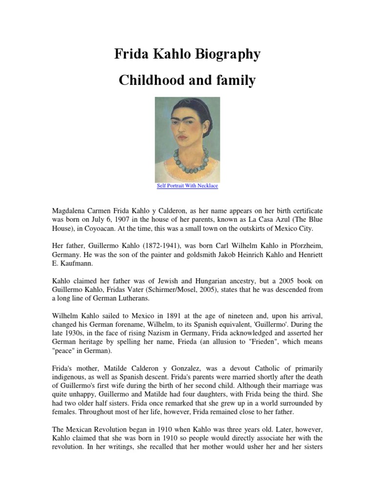 Frida Kahlo Biography.docx | Paintings