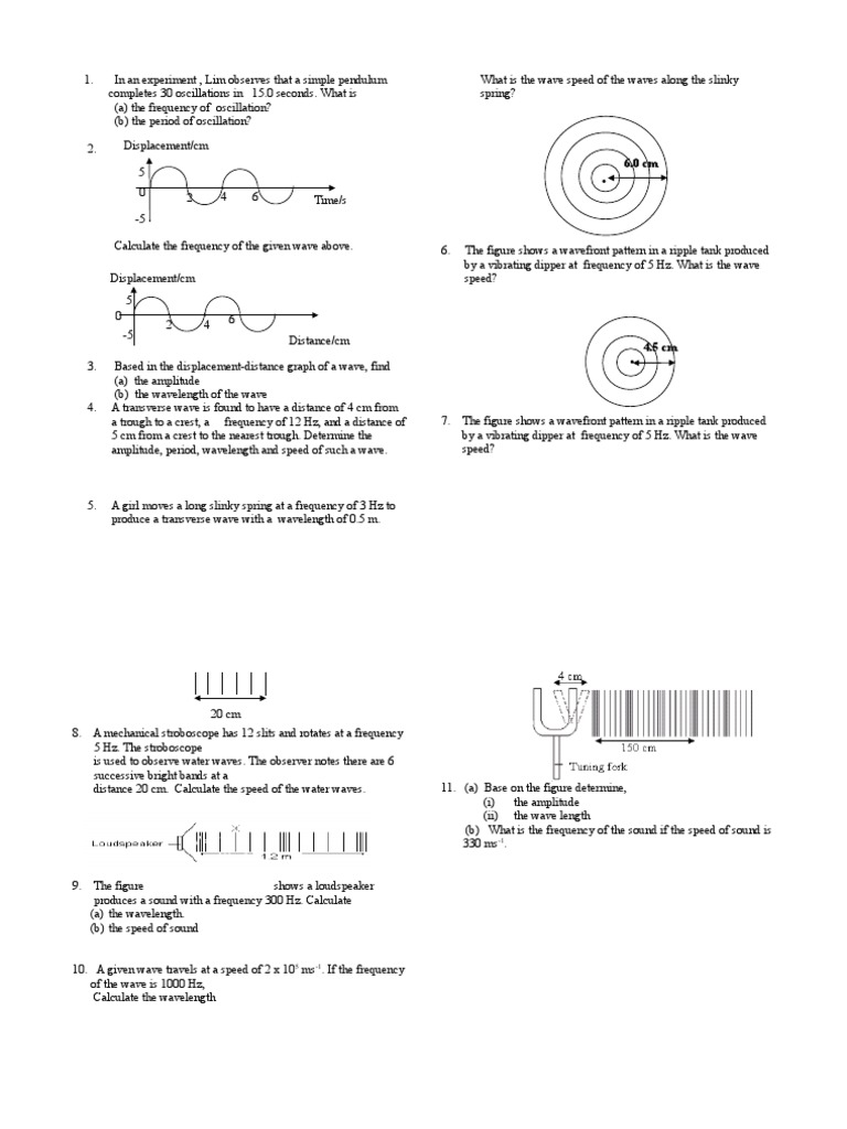 Wave Properties and Calculations Guide | PDF | Teaching Methods & Materials