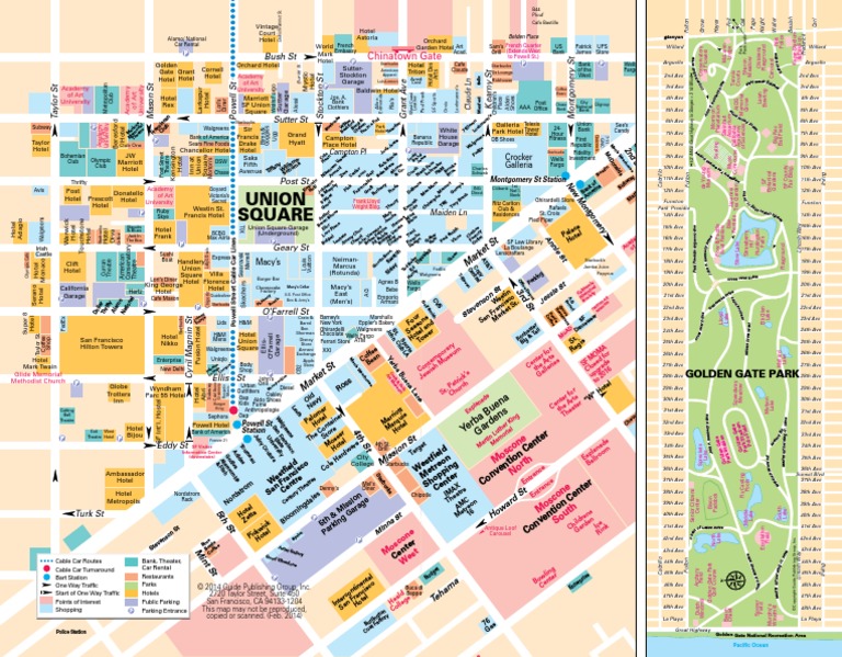 Golden Gate Park Union Square Map | PDF | Companies Of The United ...