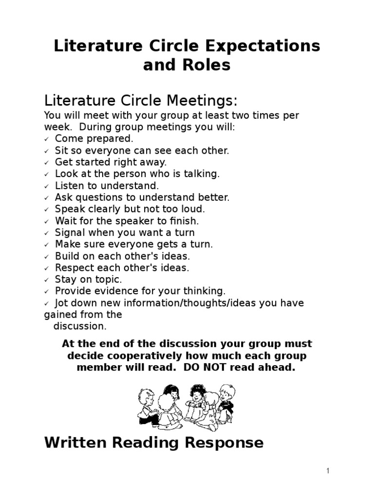 Literature Circle Roles and Guidelines | PDF | Reading Comprehension