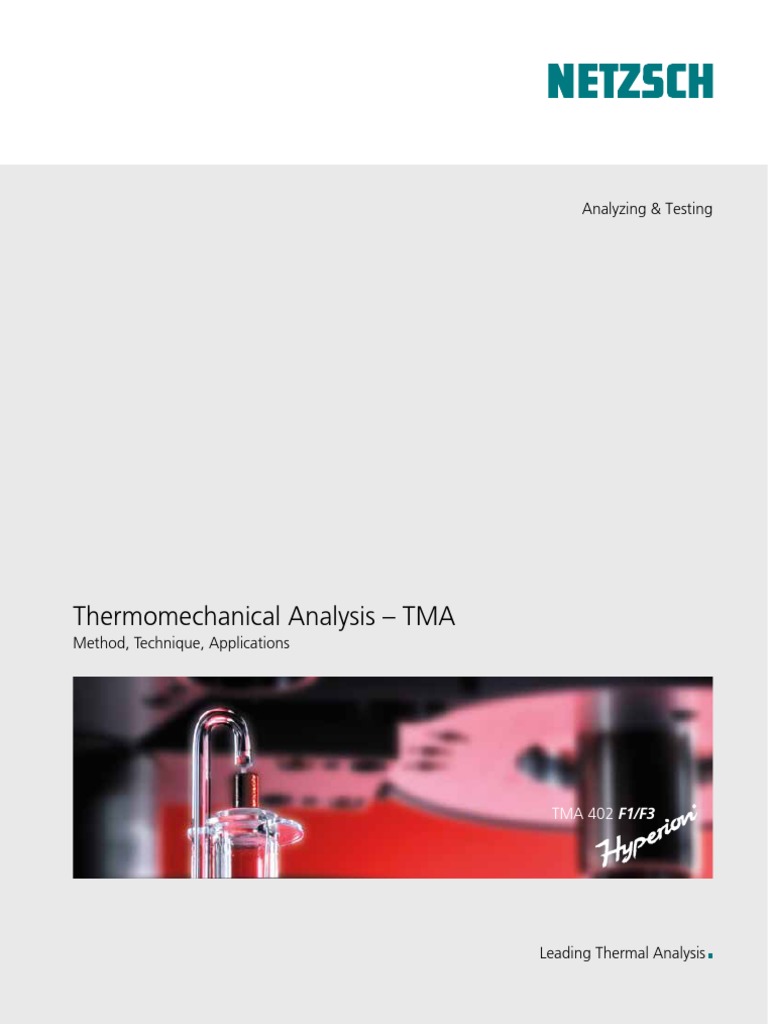 Thermomechanical Analysis (TMA) (NETZSCH) | PDF | Sintering | Viscoelasticity