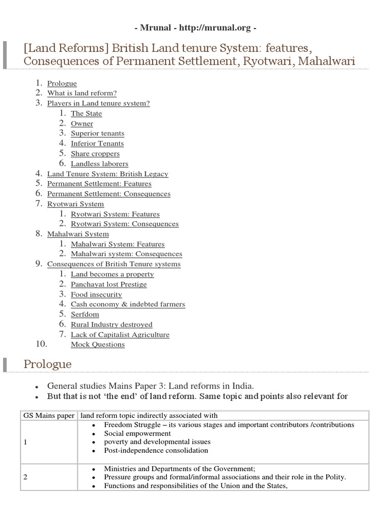British Land Tenure Systems Explained | PDF | Leasehold Estate ...