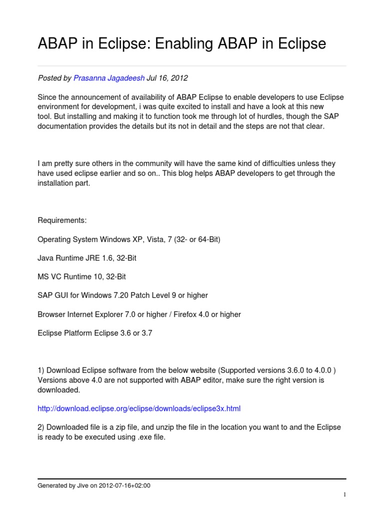 Installing ADT On Eclipse | PDF | Eclipse (Software) | Java Virtual Machine