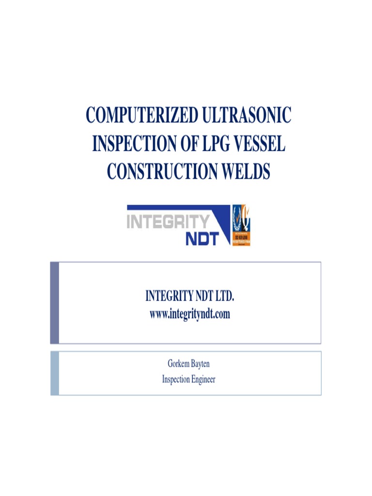 COMPUTERIZED UT Inspection LPG Sphere Tank-Presentation PDF | PDF ...