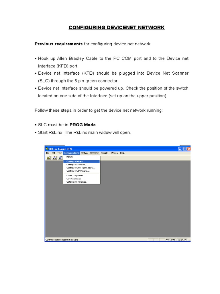 Configure DeviceNet Network Guide | PDF | Computers