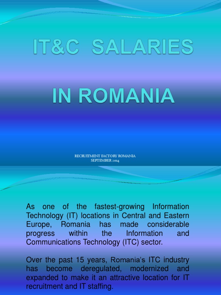 Itc Salaries Survey Romania and Ict Recruitment in Romania | PDF ...