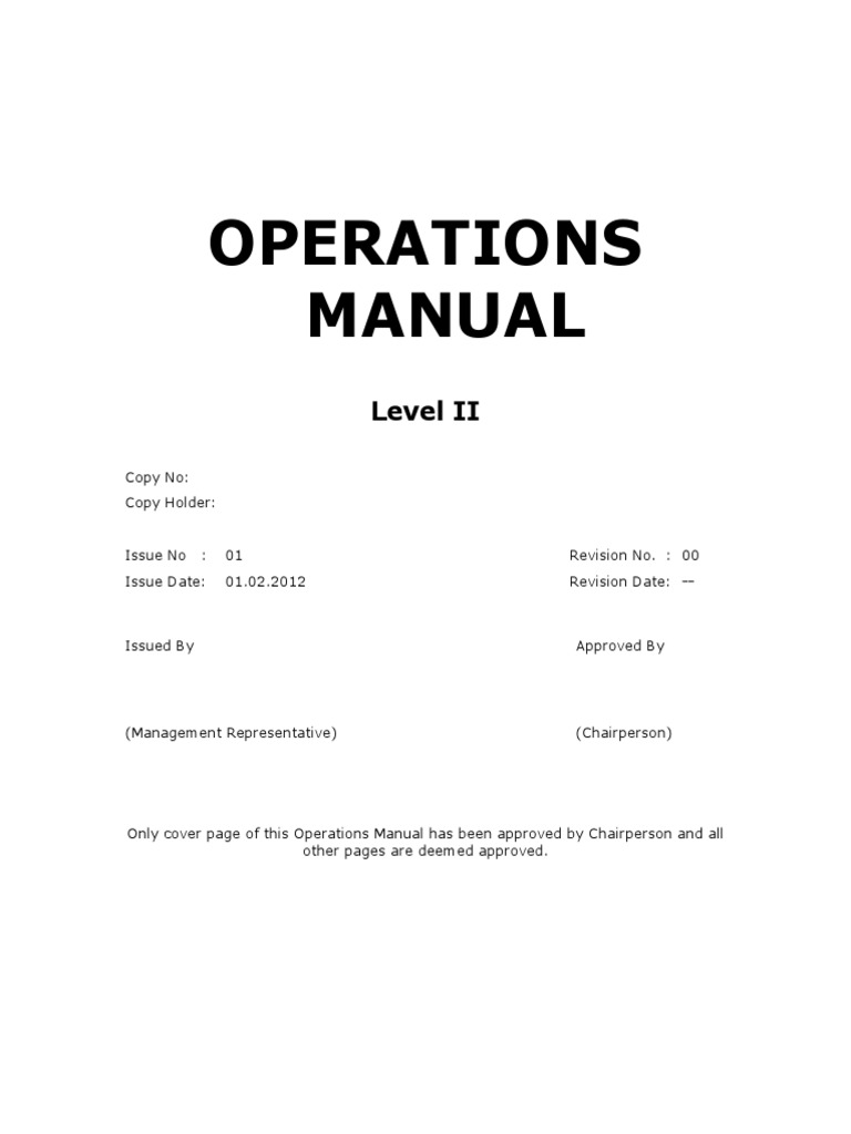Operations Man | PDF