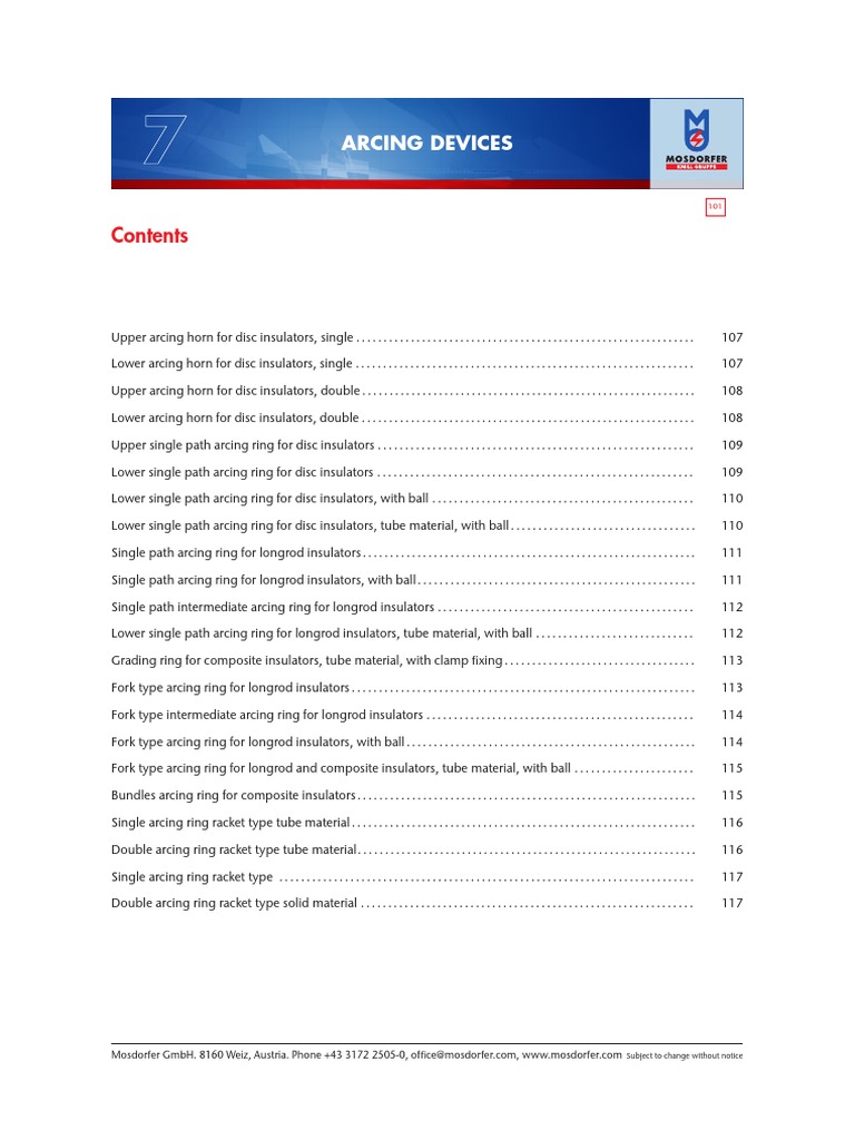 Arcing Devices: Subject To Change Without Notice | PDF | Insulator ...