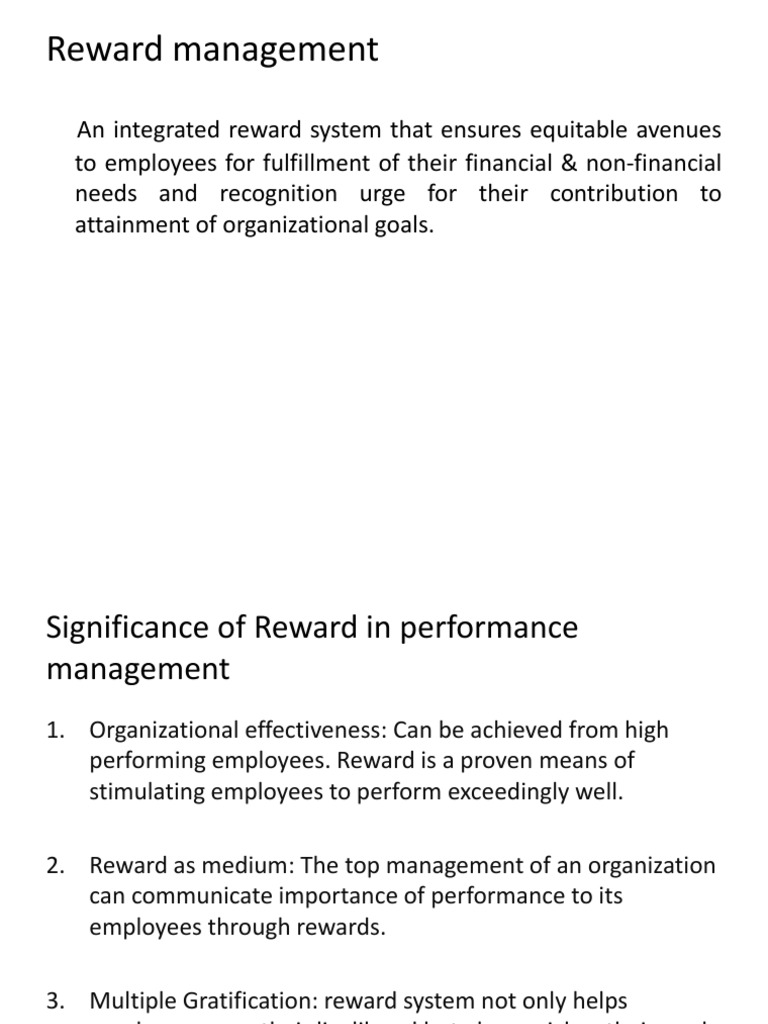 Reward Management | PDF | Employment | Performance Management