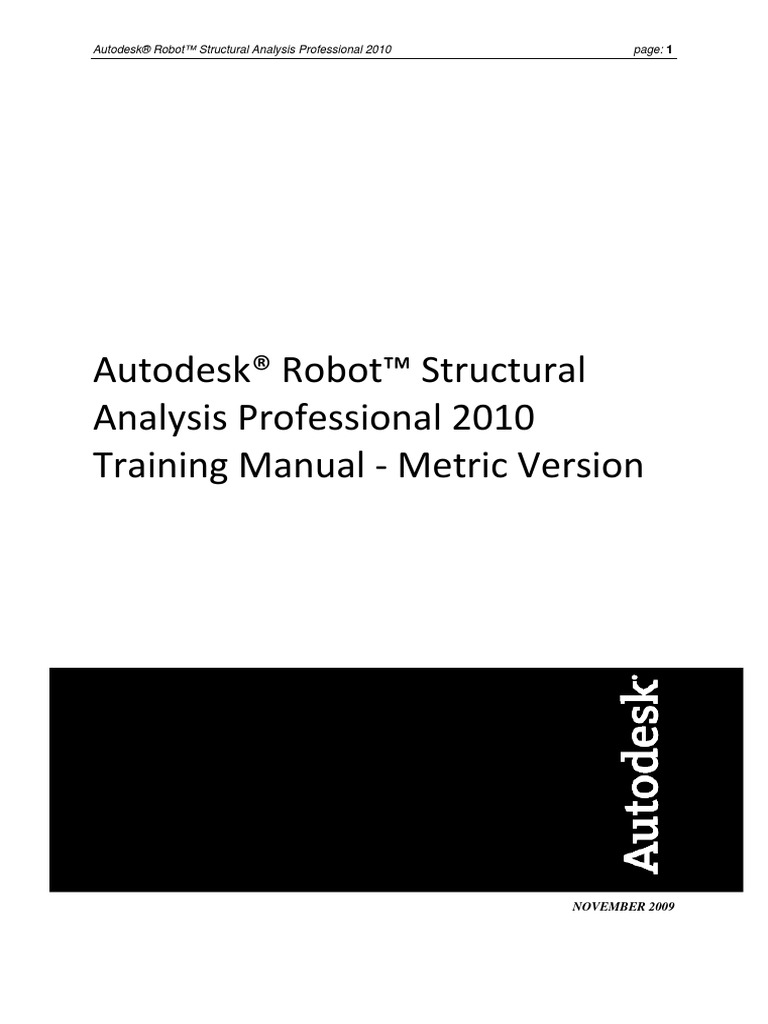 Robot 2010 Training Manual Metric | PDF | Auto Cad | Truss