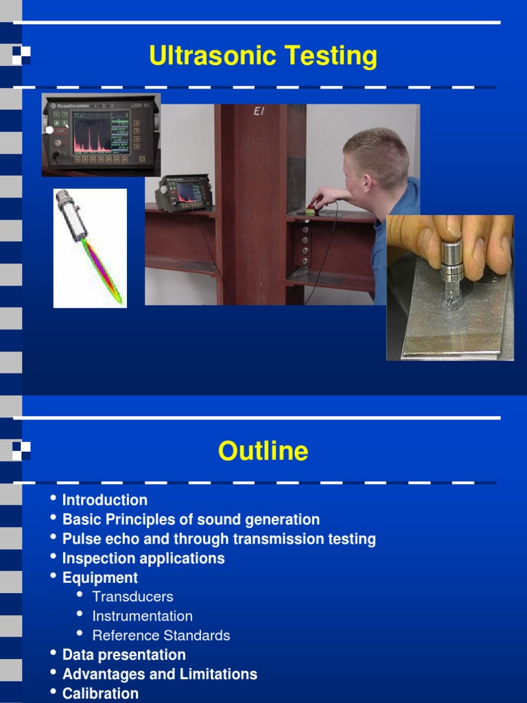 Ultrasonic Testing Slides 1 | PDF | Ultrasound | Waves