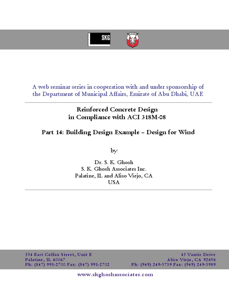 Reinforced Concrete Design in Compliance With ACI 318M-08 Part 14 ...