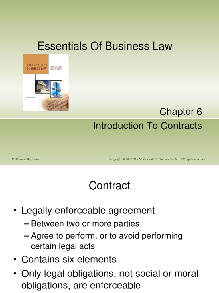 Chapter 006 - Bussiness Law | PDF | Offer And Acceptance | Consideration