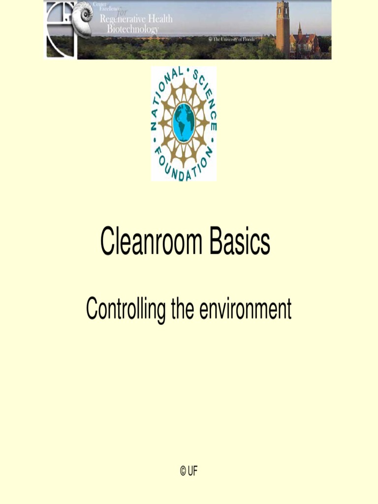 Cleanroom Basics: Controlling The Environment | PDF | Wellness | Medical