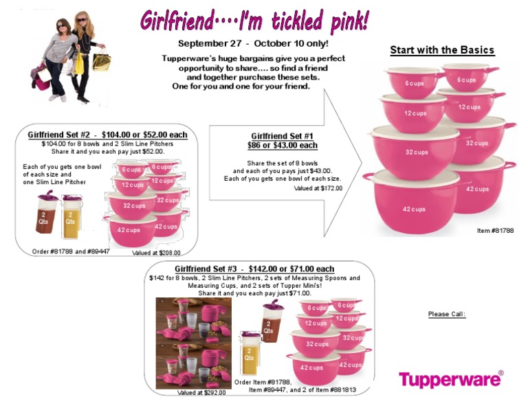 Tupperware Girlfriend Set Deals | PDF | Cooking, Food & Wine | Home ...
