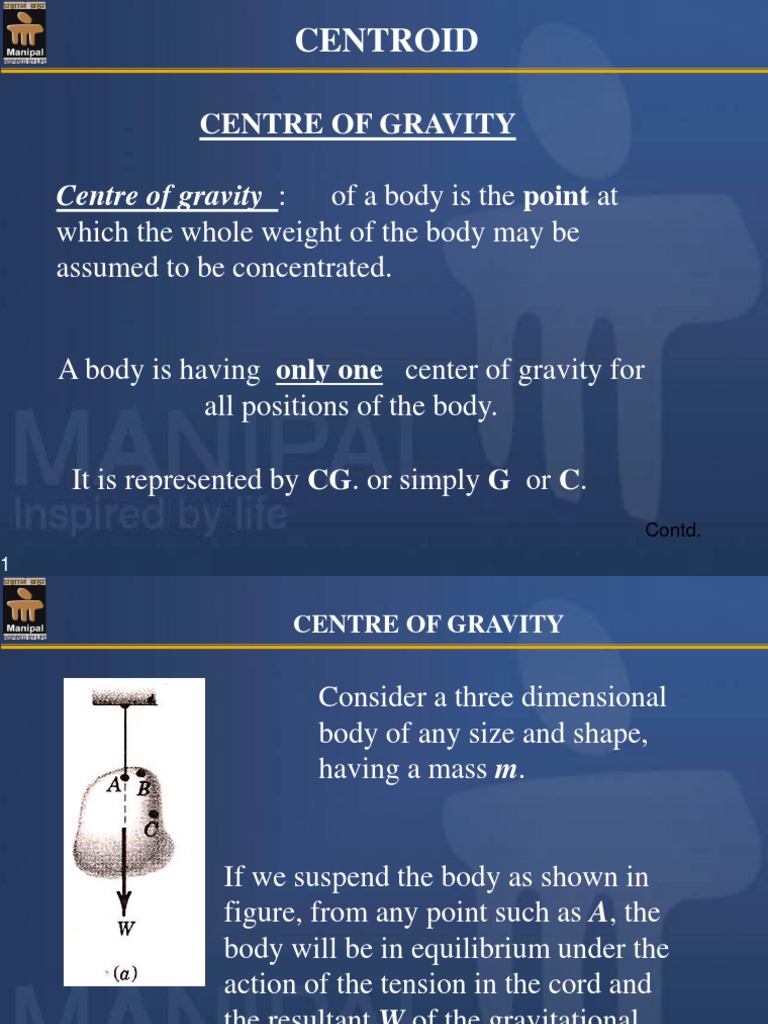 Centroid: Centre of Gravity | PDF | Center Of Mass | Density