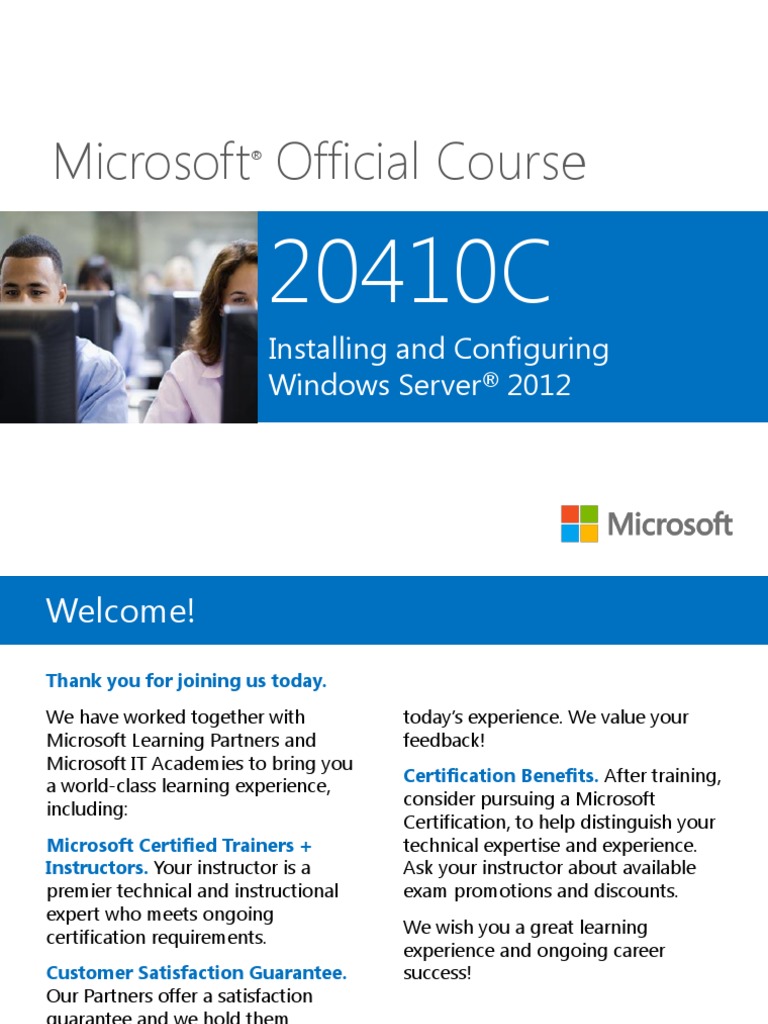 Microsoft Official Course: Installing and Configuring Windows Server 2012 | PDF | Hyper V ...