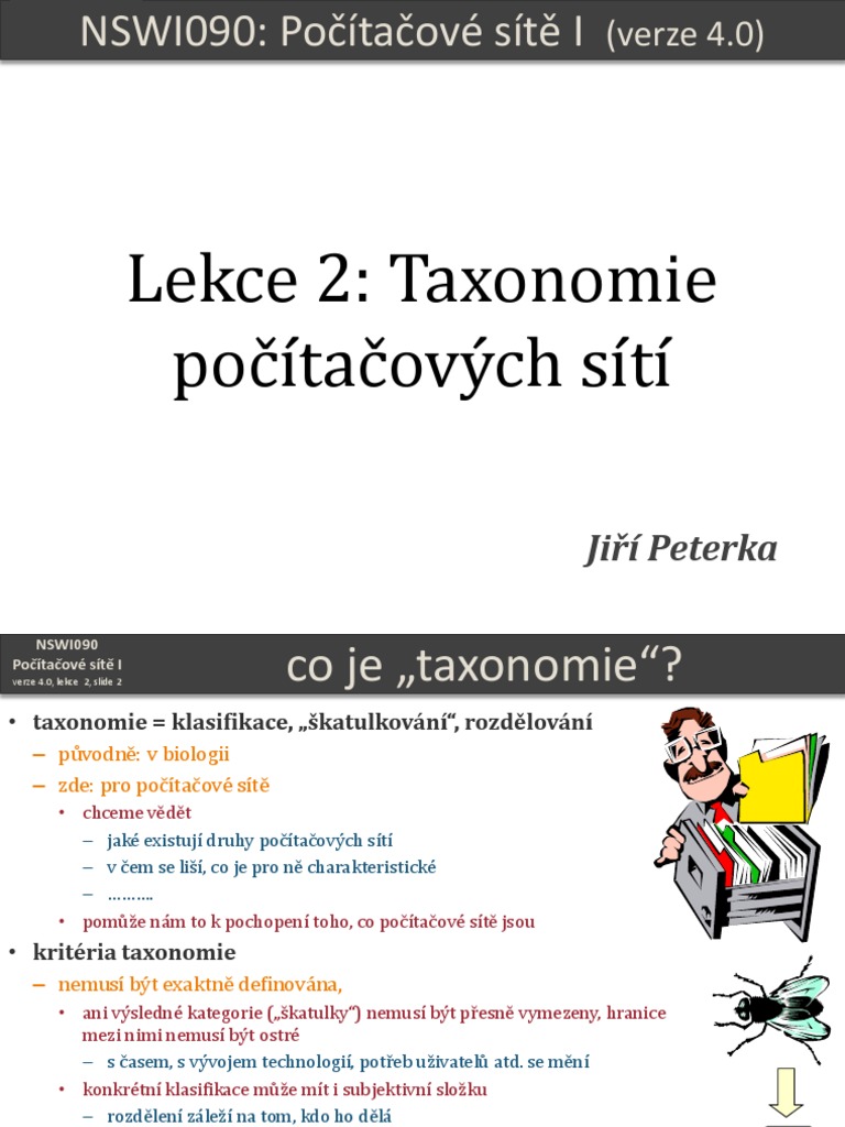 Počítačové Sítě I, Lekce 2: Taxonomie Počítačových Sítí | PDF