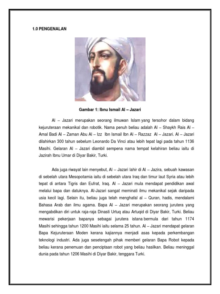 Biografi Ismail Al-Jazari: Bapa Kejuruteraan | PDF | Ilmu Sosial
