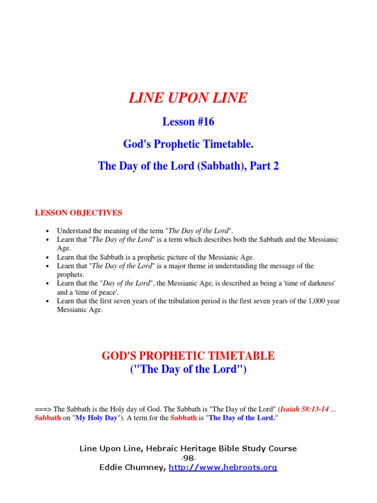 God's Prophetic Timetable | PDF | Jeremiah | Last Judgment