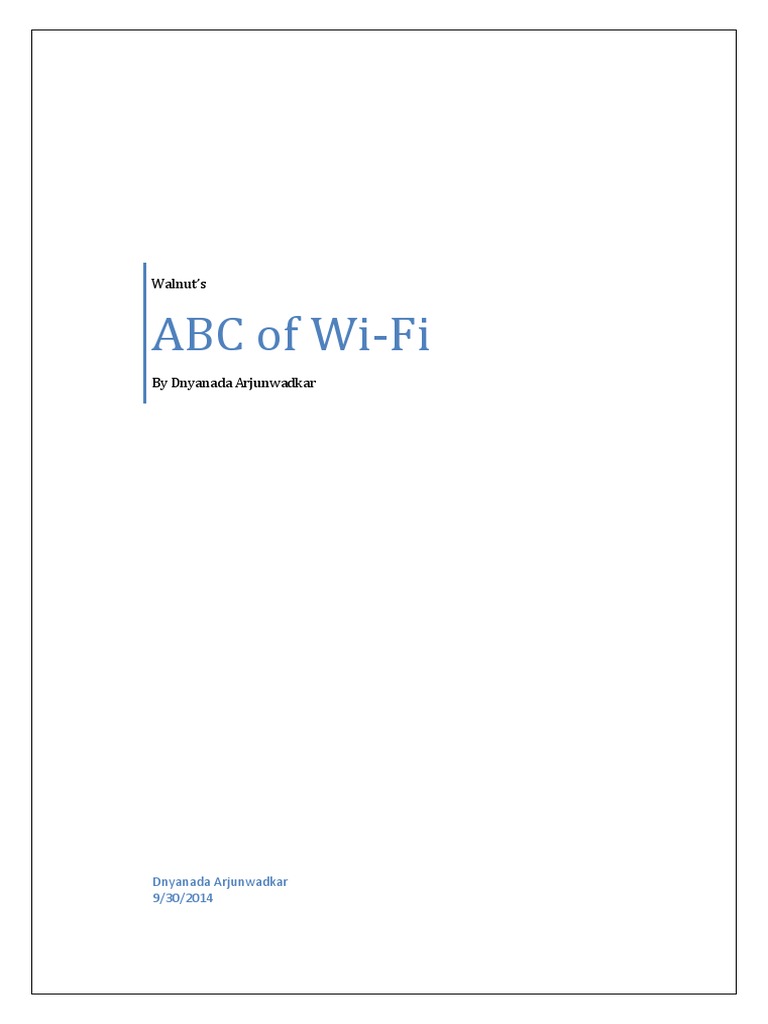 ABC of Wi-Fi | PDF | Ieee 802.11 | Wi Fi