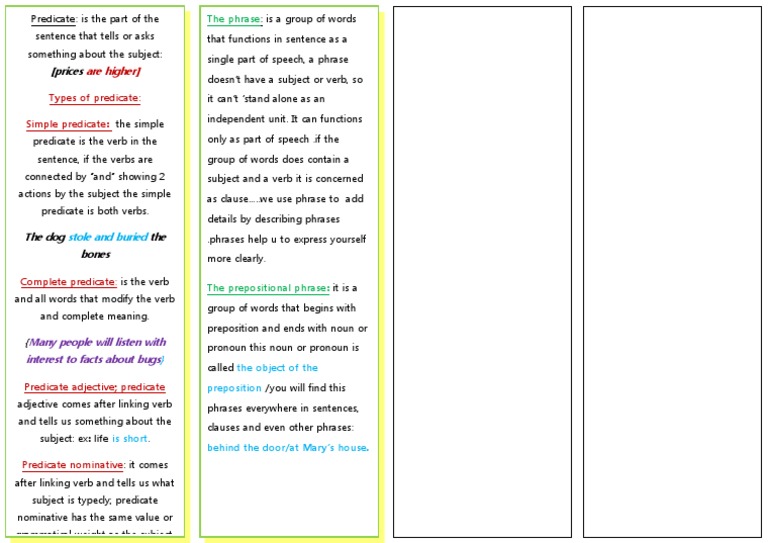 Predicate S | PDF | Language Arts & Discipline