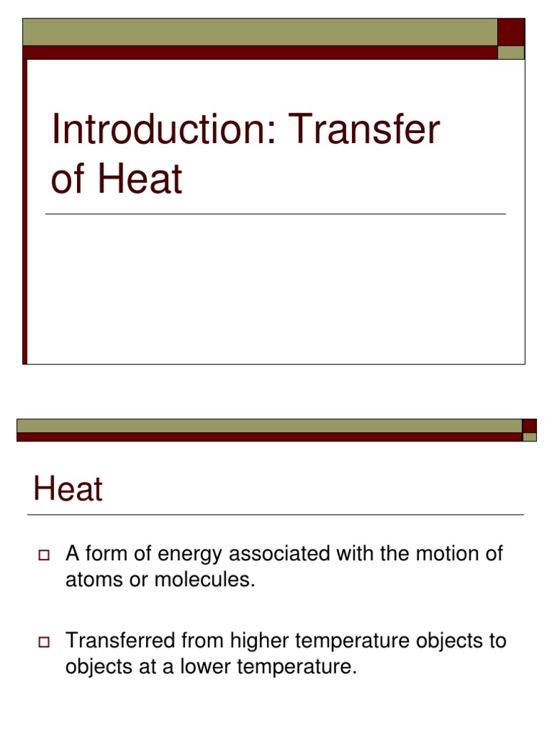 Introduction Transfer of Heat | PDF | Atmosphere Of Earth | Convection
