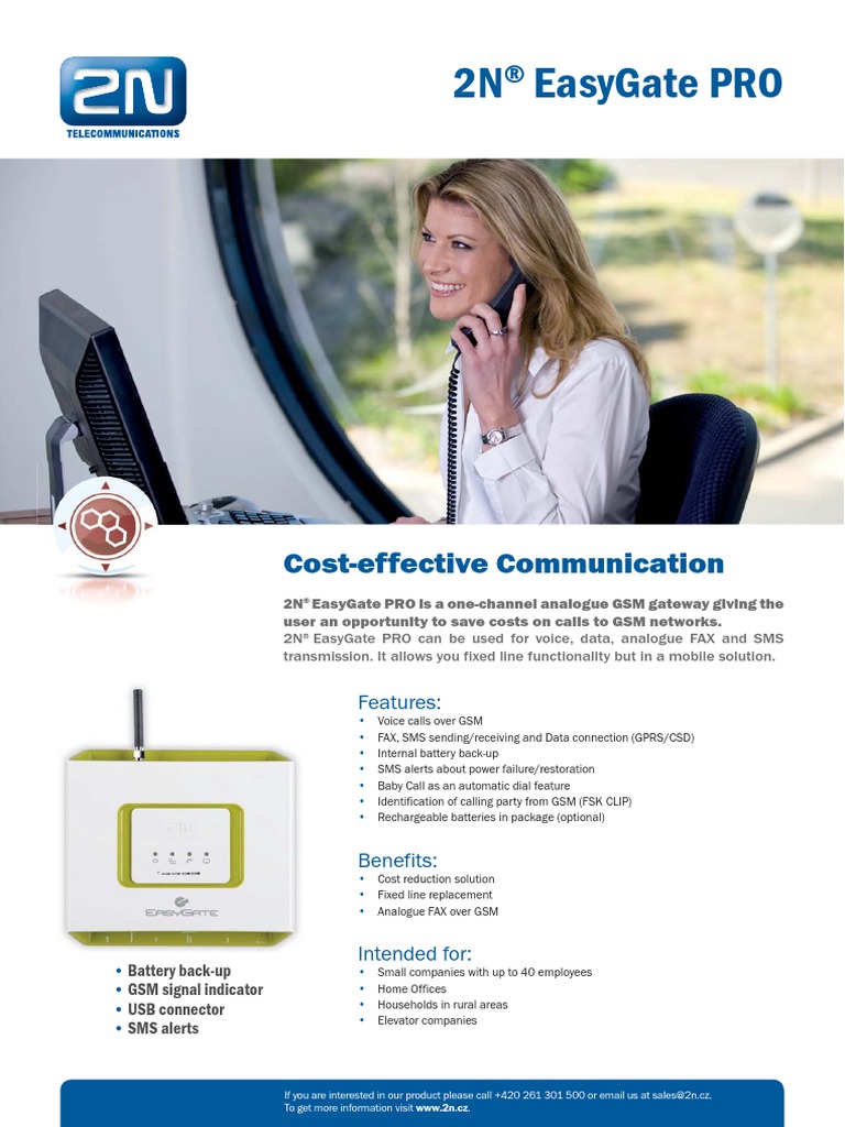 2N EasyGate PRO: A Cost-Effective GSM Gateway for Fixed Line ...