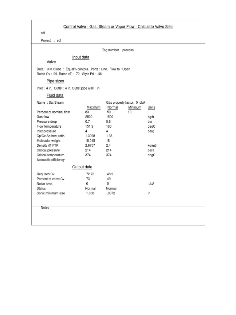 InstruCalc Control Valve Sizingdfd | PDF