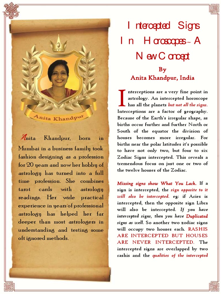 Understanding Intercepted Signs in Astrology | PDF | Astrological Sign ...