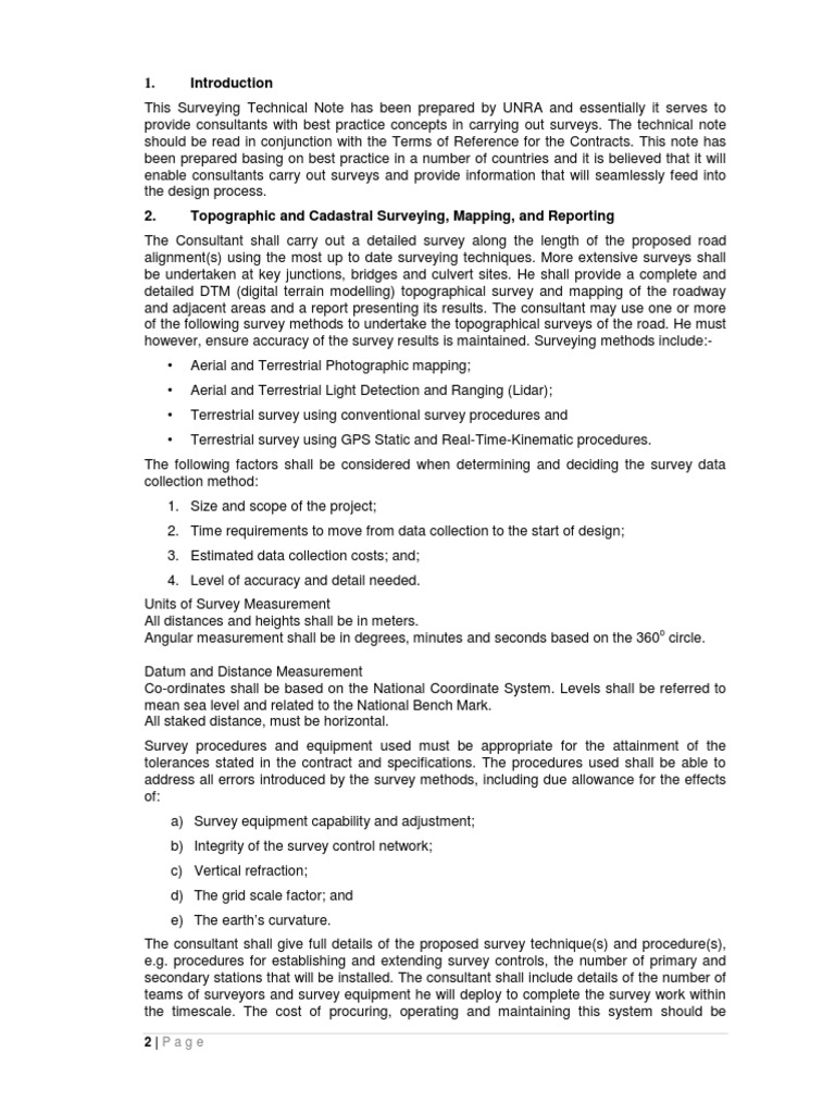 Survey Best Practice Notes | PDF | Surveying | Topography