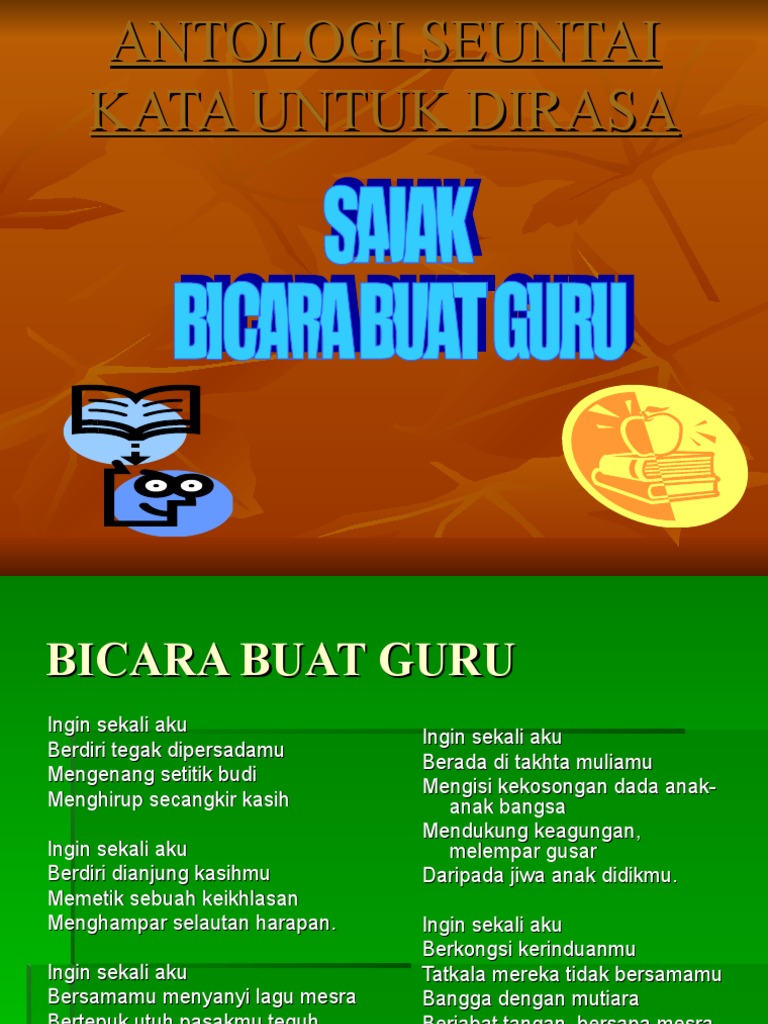 Sajak Bicara Buat Guru | PDF