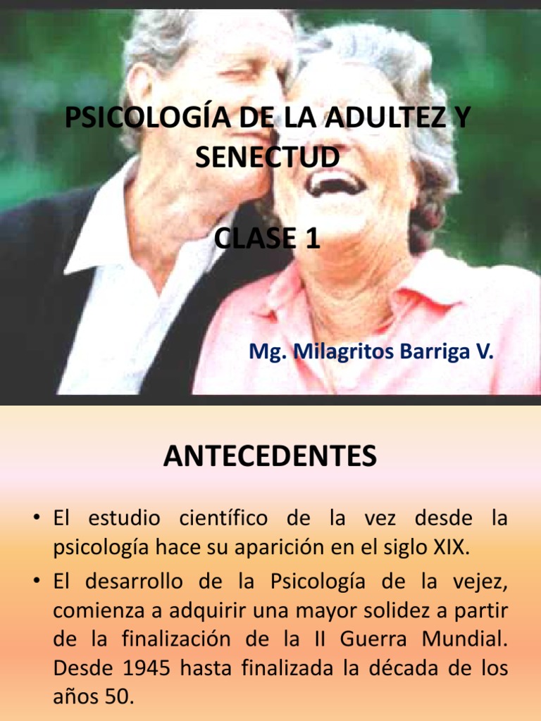 Psicología de La Adultez y Senectud | PDF | Vejez | Adultos