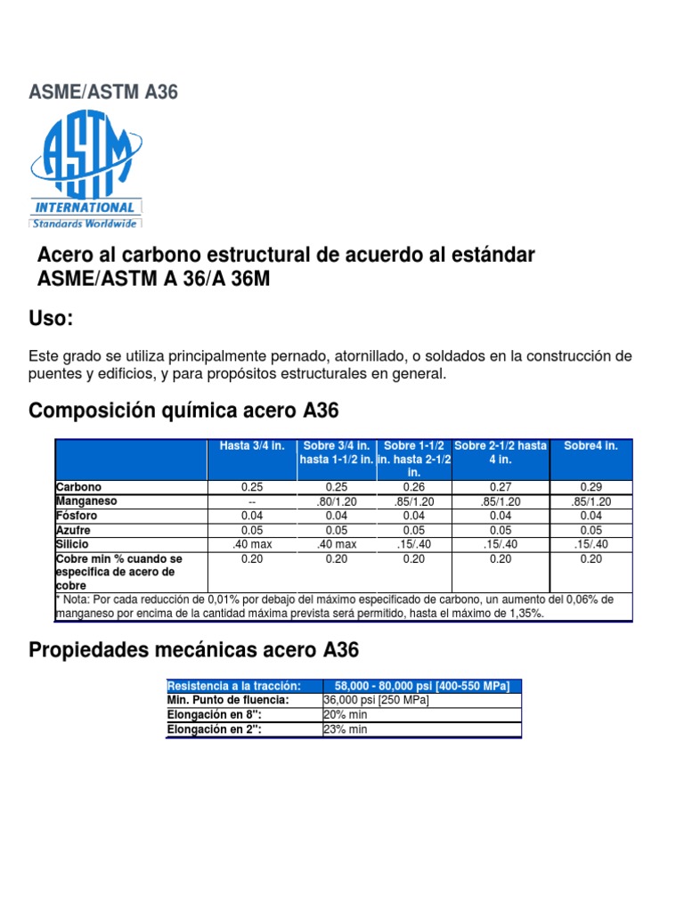 Asme A36 | PDF