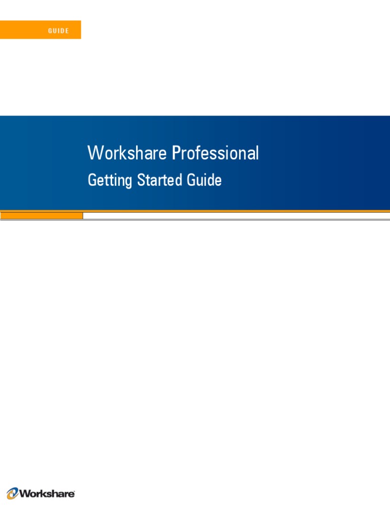 Workshare Professional Getting Started Guide | PDF | Portable Document Format | Microsoft Word