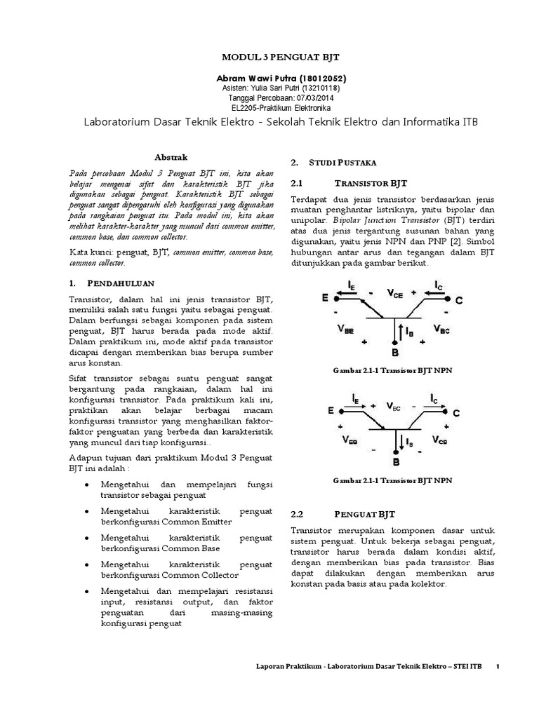 Contoh Jurnal Penguat BJT IEEE | PDF | Sains & Matematika