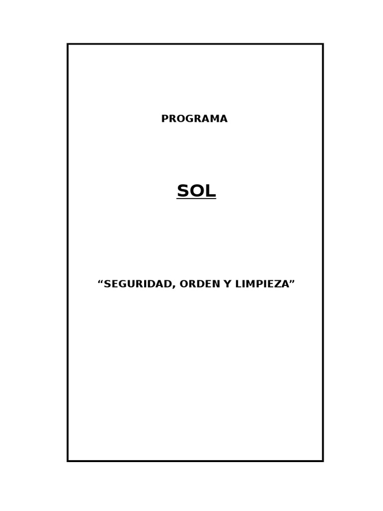 Programa Sol | PDF