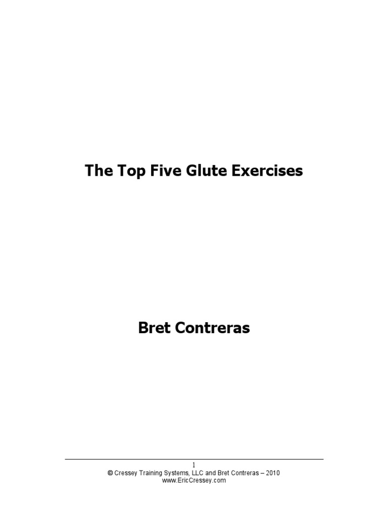 The Top Five Glute Exercises | PDF | Anatomical Terms Of Motion ...