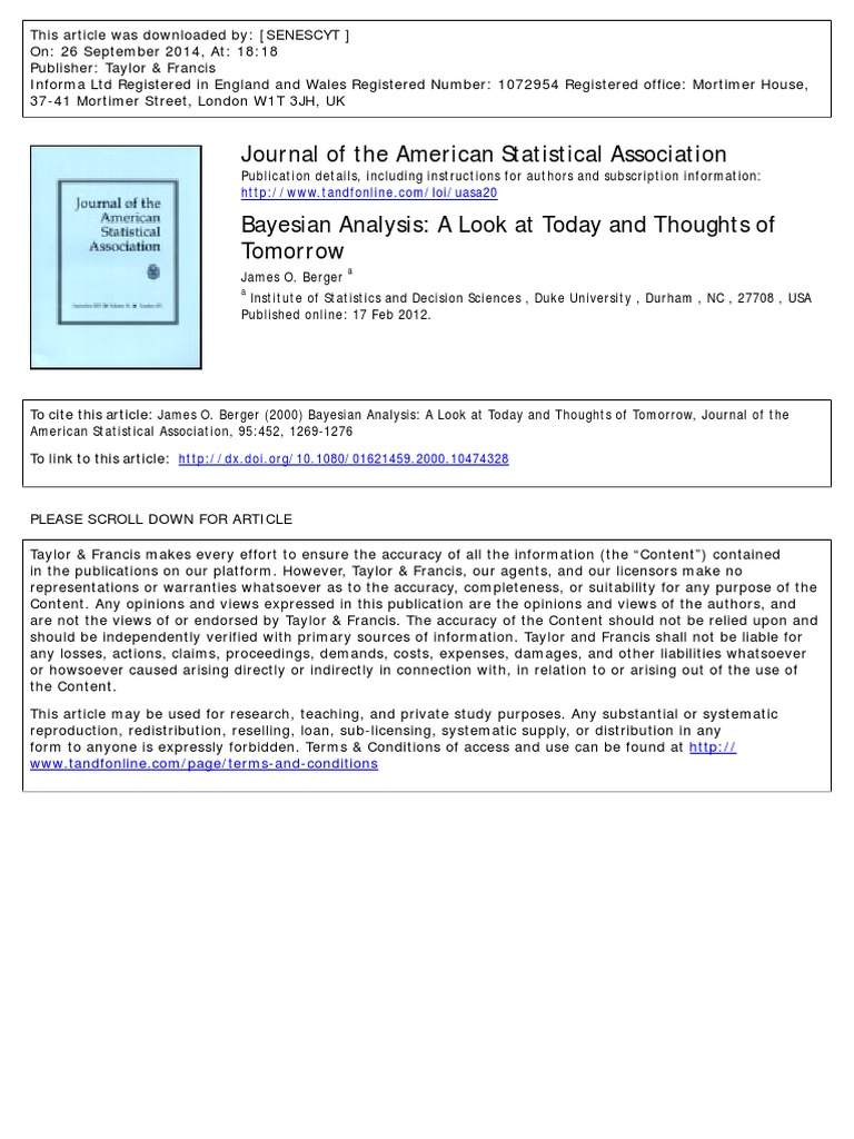 Bayesian Analysis | PDF | Bayesian Inference | Bayesian Probability