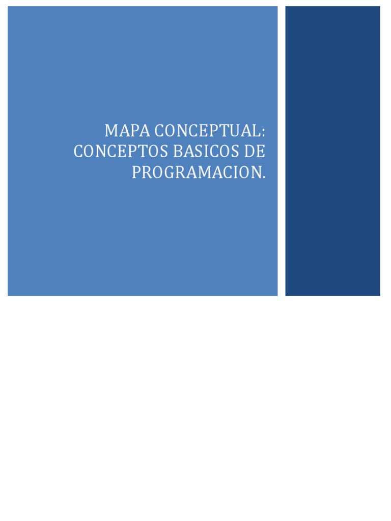 Mapaconceptual-Conceptos Basicos | PDF | Lenguaje de programación ...