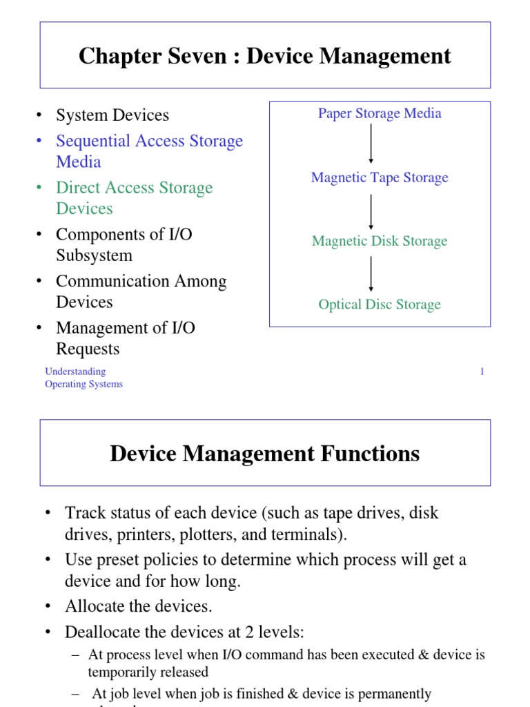 Device Management | PDF | Disk Storage | Computer Data Storage