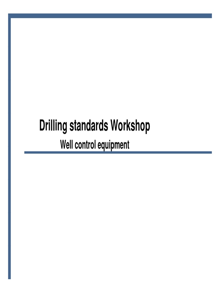 API Standards and Well Control | PDF | International Organization For ...