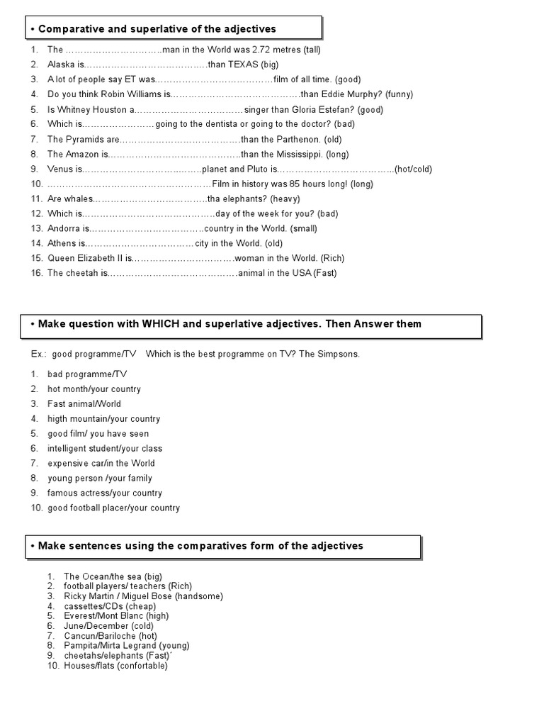 8194 Comparative and Superlative | PDF