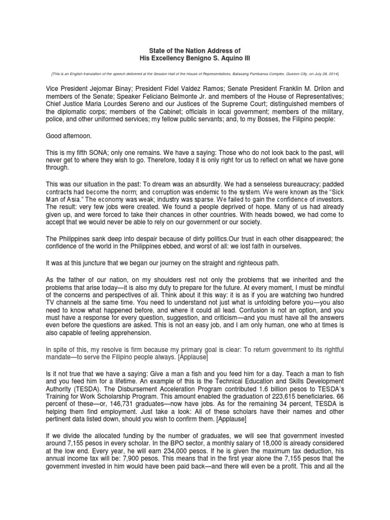 SONA (English) | PDF | Bond Credit Rating | Public–Private Partnership