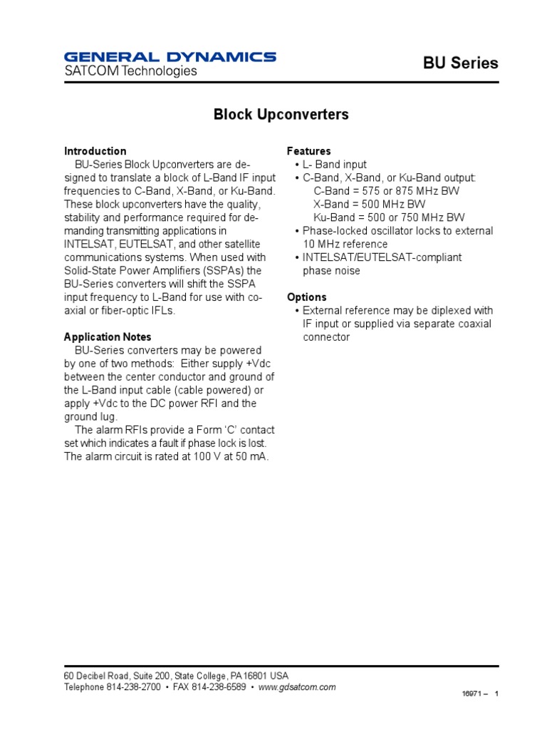 1 Block Upconverter | PDF | Decibel | Hertz