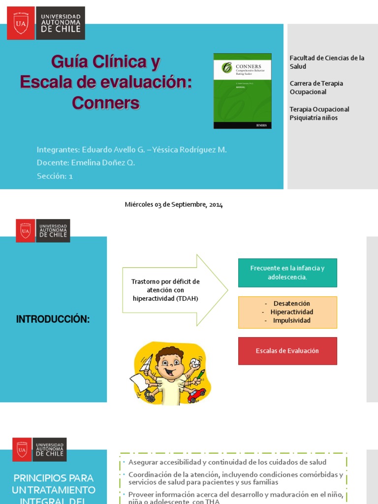 Conners | PDF | Desorden hiperactivo y deficit de atencion | Medicina ...